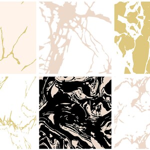 Marble, Marbled Pattern, Gold Effect, Digital Paper, Printable Papers ...