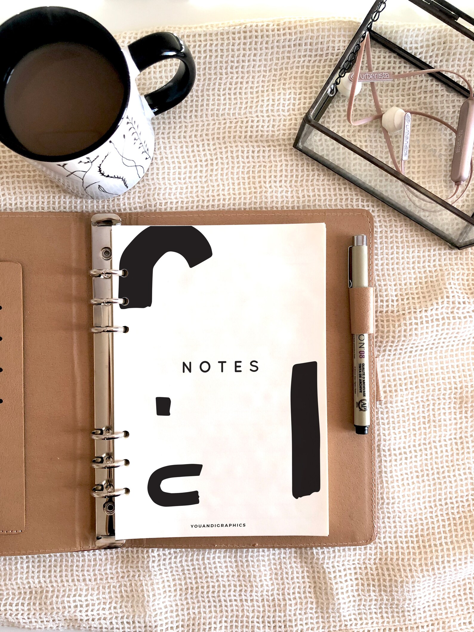 Single Printable Planner Dashboard NOTES Divider With Abstract - Etsy