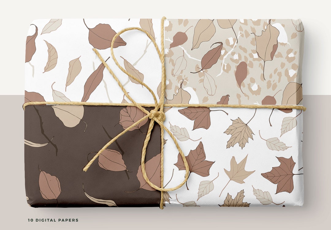 Fall Leaves Printables and Autumn Backgrounds. A Set of 10 High ...
