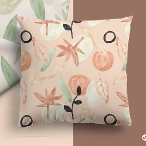 Earthy Abstract Watercolor Digital Papers, Planner Printables, Hand ...