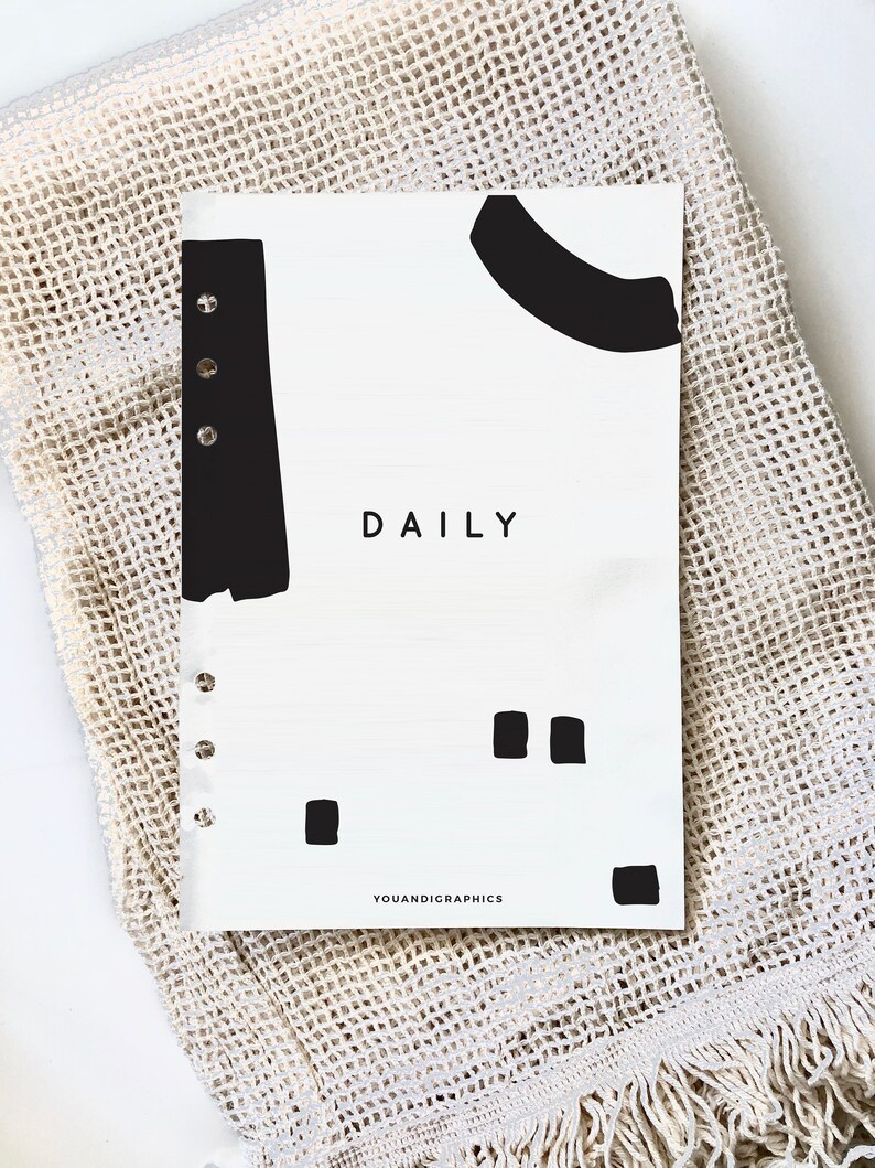 Single Printable Planner Dashboard DAILY Divider With Abstract Shapes ...