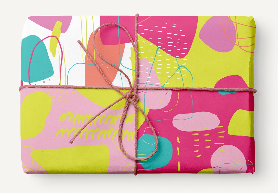 Digital Paper, Printable Paper, Abstract Shapes, Colorful Pattern ...