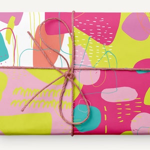 Digital Paper, Printable Paper, Abstract Shapes, Colorful Pattern ...