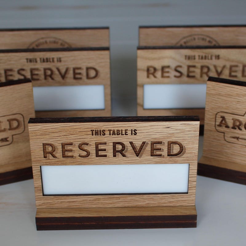 Reserved Table Signs - Etsy