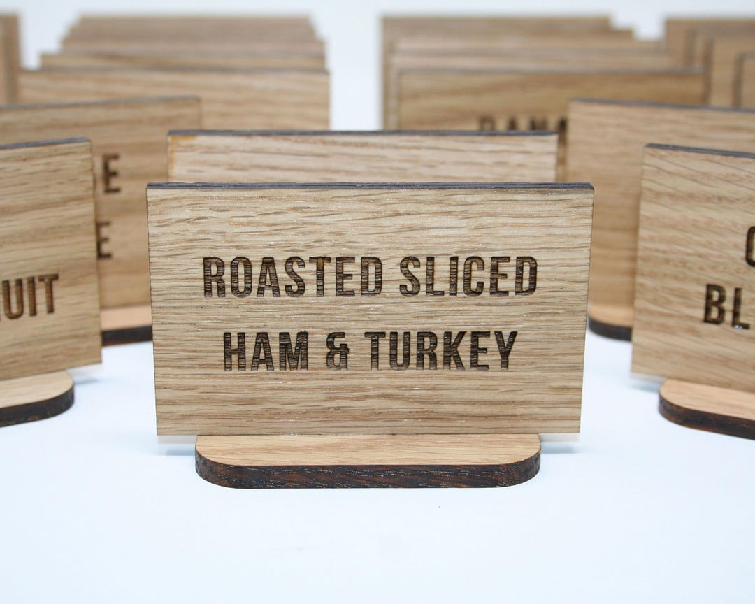 Wood Custom UV Printed Buffet Signs for Restaurant, Hotel, Bed ...