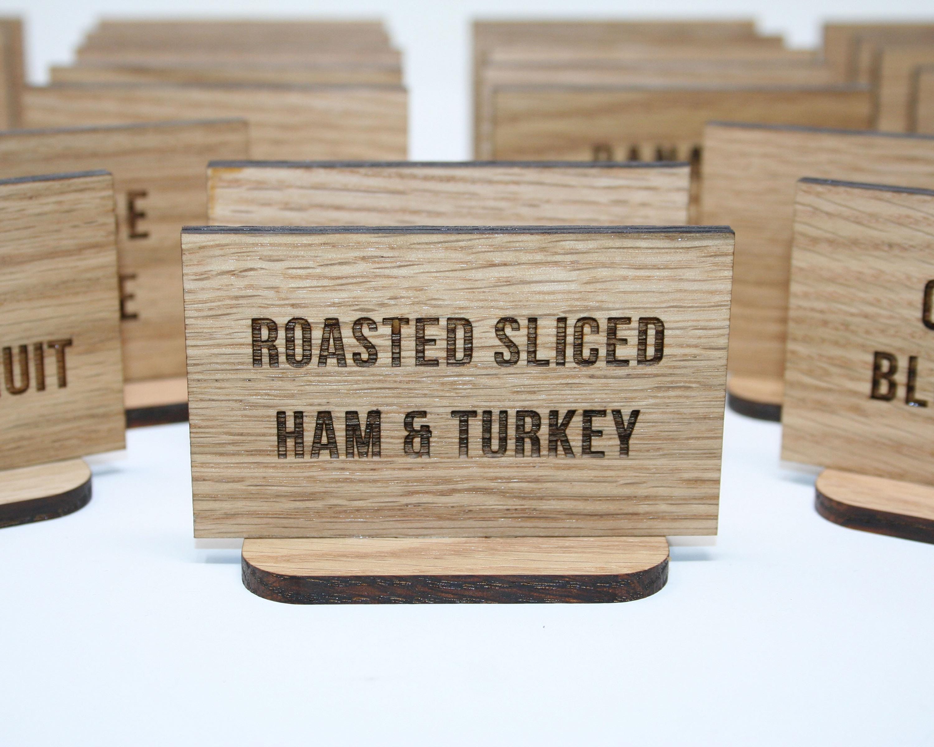 Wood Custom UV Printed Buffet Signs for Restaurant, Hotel, Bed ...