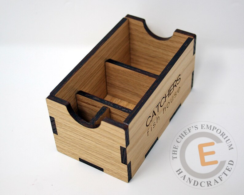 Sugar Caddy Wood Divided Sugar Packet Holder Customize our | Etsy