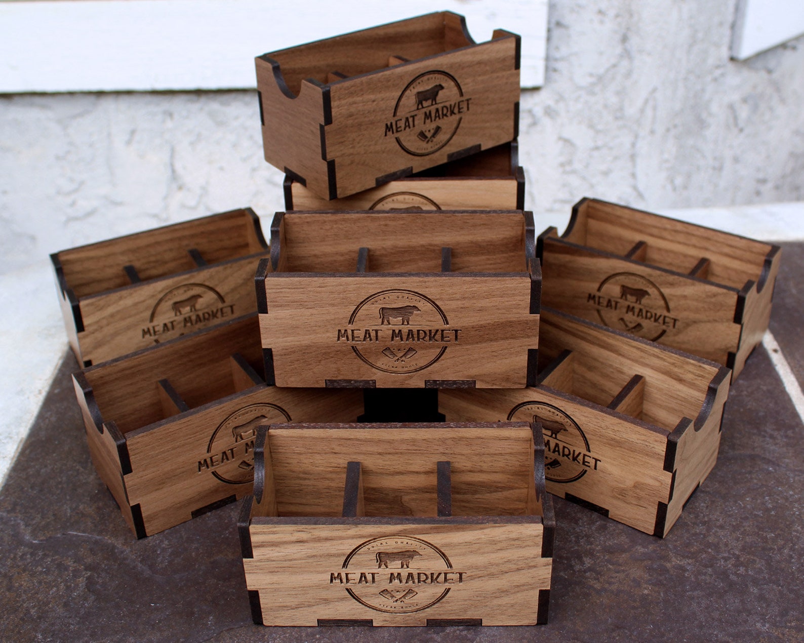 Sugar Caddy Wood Divided Sugar Packet Holder Customize Our Caddies With ...