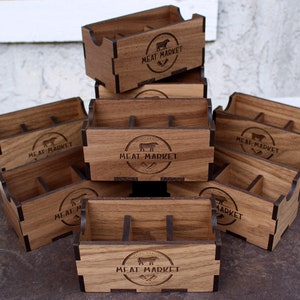 Sugar Caddy | Wood Divided Sugar Packet Holder | Customize Our Caddies ...