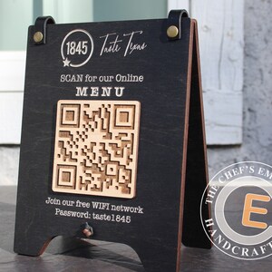 Wooden Engraved QR Code - Etsy