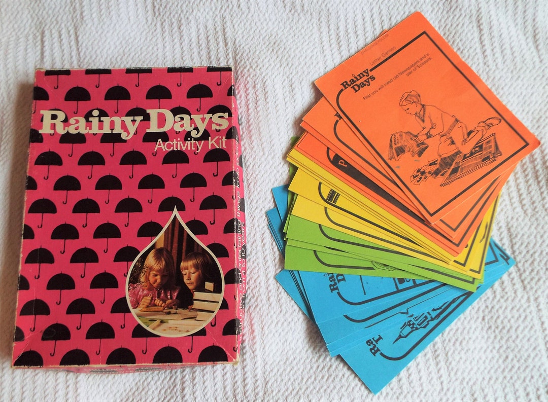 Vintage 1960s Rainy Days Activity Kit Boxed Children's Acitivity Ideas ...