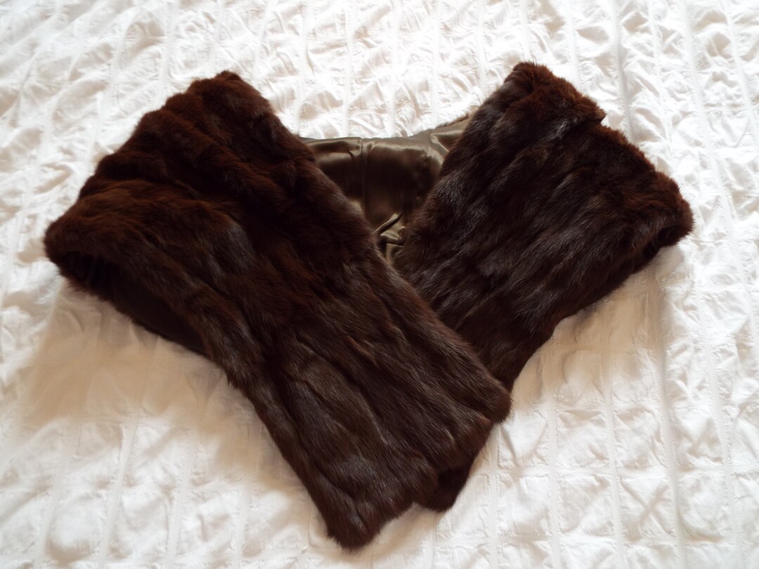 Real Fur Stole 1920s/30s Luxurious Deep Mahogany Ermine Wrap Dark Brown ...