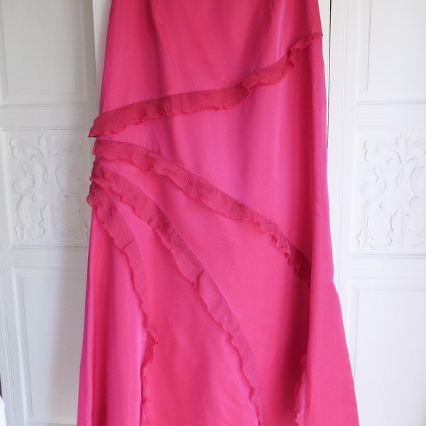 Long Satin Skirt - Etsy