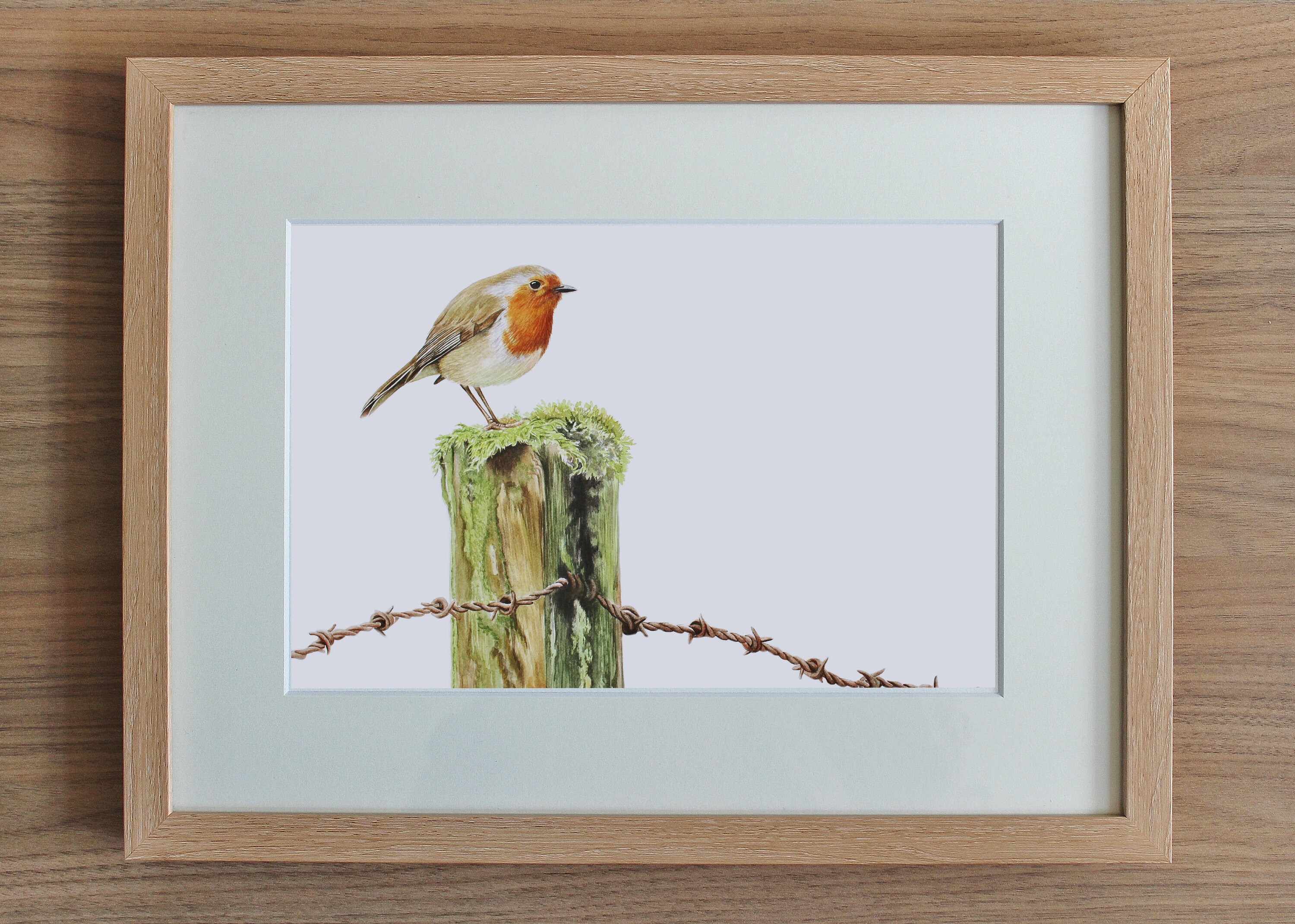 Robin Painting Framed Detailed beautiful large framed art | Etsy