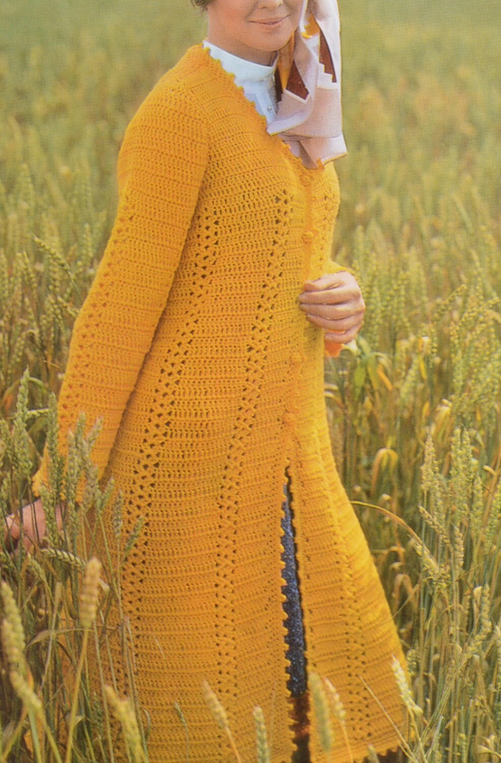 Womens Crochet Coat Jacket Long Vintage Crochet Pattern Pdf - Etsy