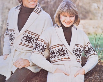 Starsky Style Belted Cardigan Knitting Pattern PDF Unisex 38 - Etsy UK