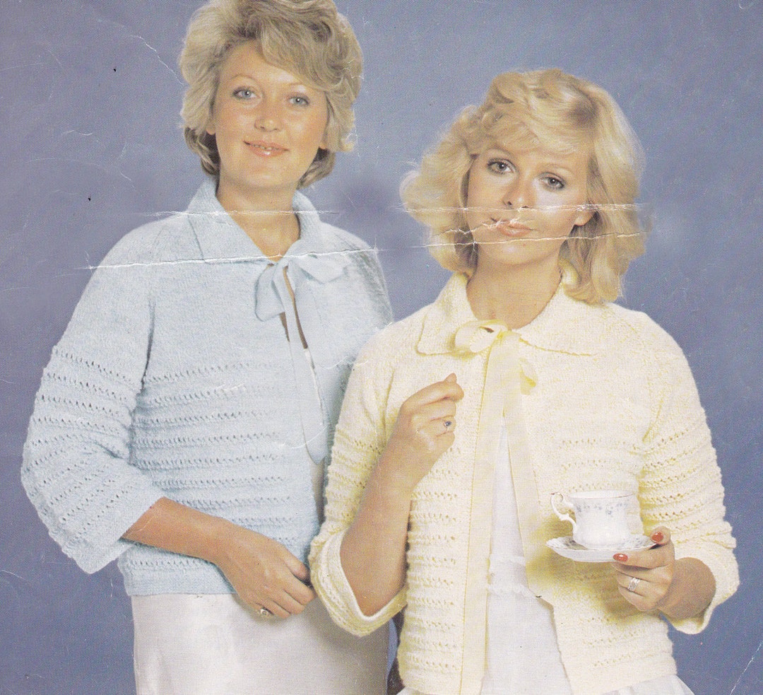 PDF Bedjacket Vintage Knitting Pattern Bed Jacket 34 - 44 Inch Dressing ...