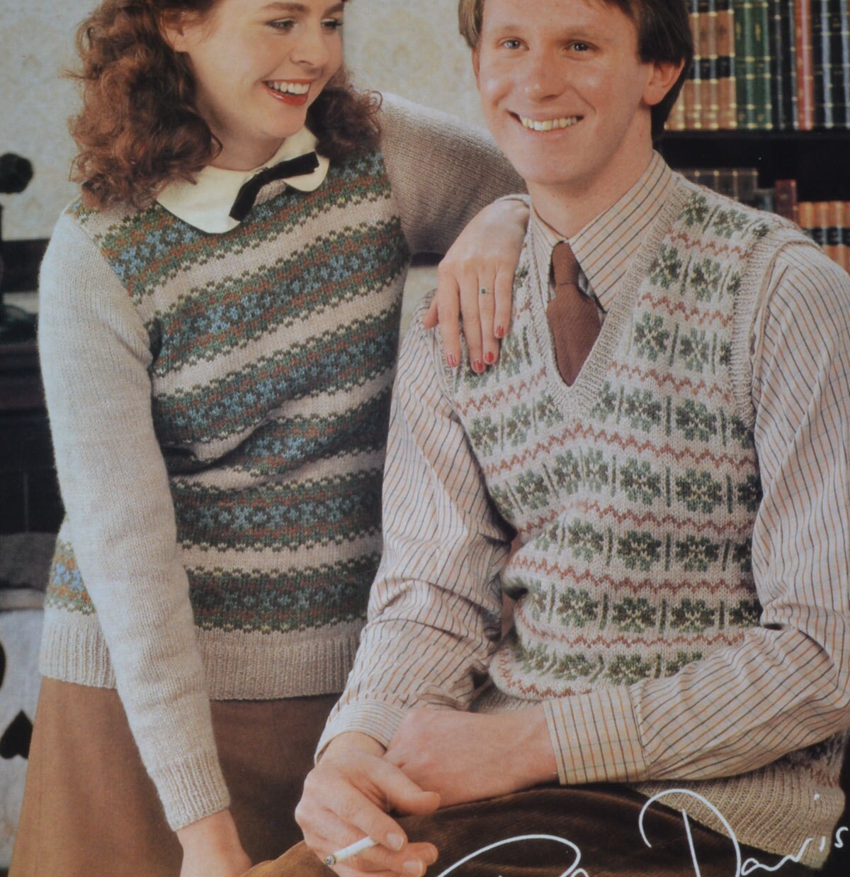 PDF Fair Isle Sweater Slip Over Vest Vintage UK Knitting Pattern Pdf ...