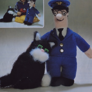 PDF Knitted Postman Pat and His Cat Pattern Vintage Knitting Pattern ...