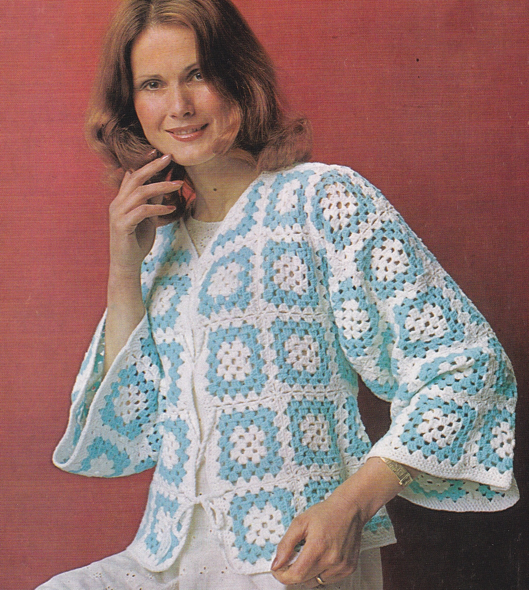 Womens Crochet Bedjacket Vintage Pattern Crocheted Bed Jacket Pdf INSTANT Download Pattern Only ...