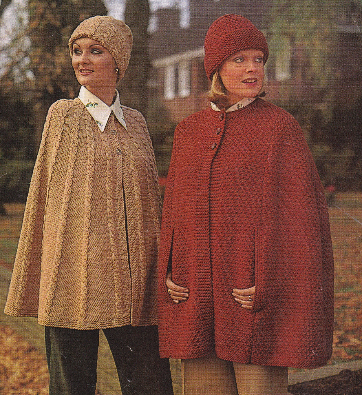 Womens Chunky Cape PDF Vintage Knitting Pattern Pdf INSTANT | Etsy