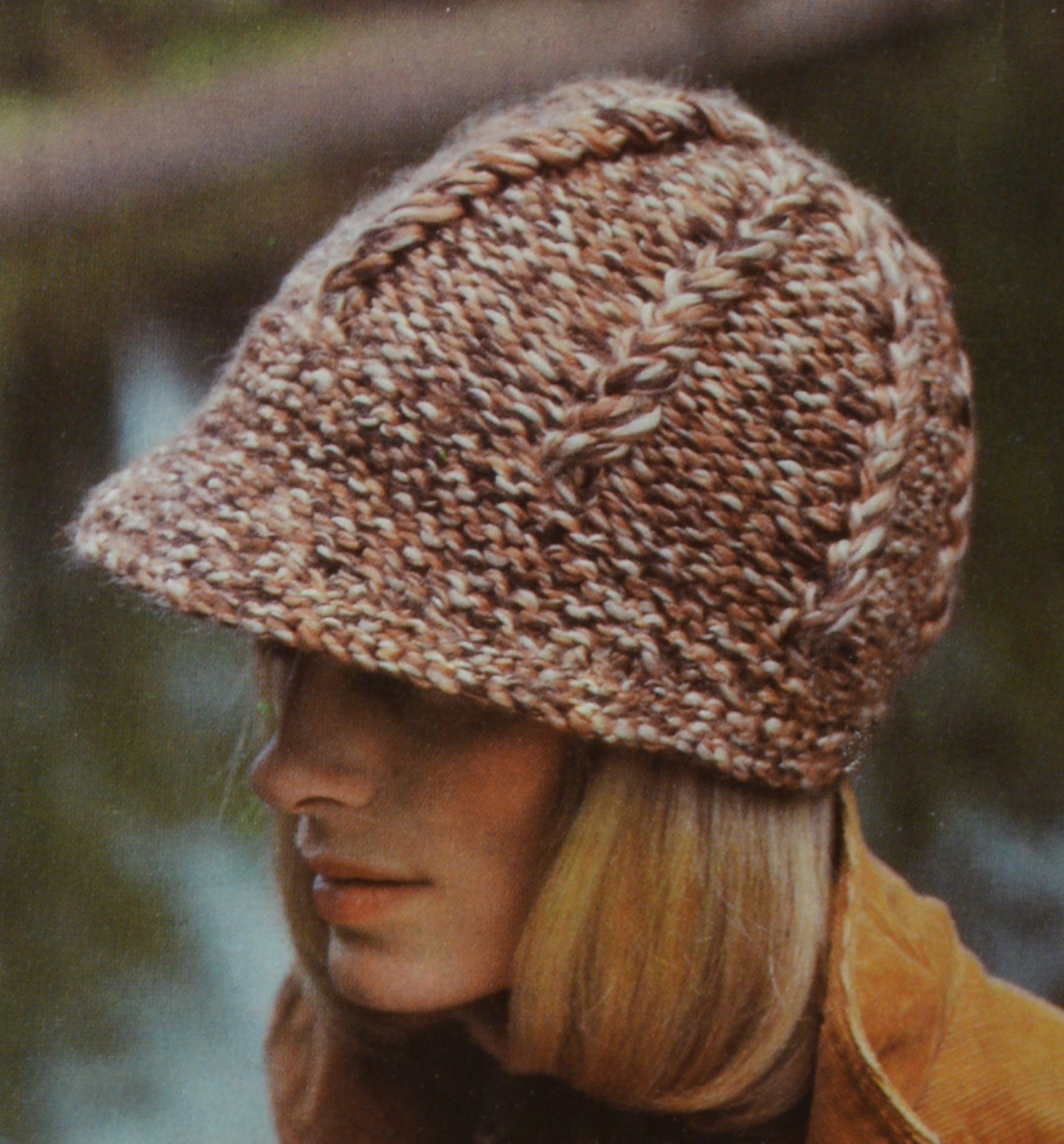 PDF Women's Hats Vintage Knitting Pattern Beret Peaked Hat Pdf INSTANT ...