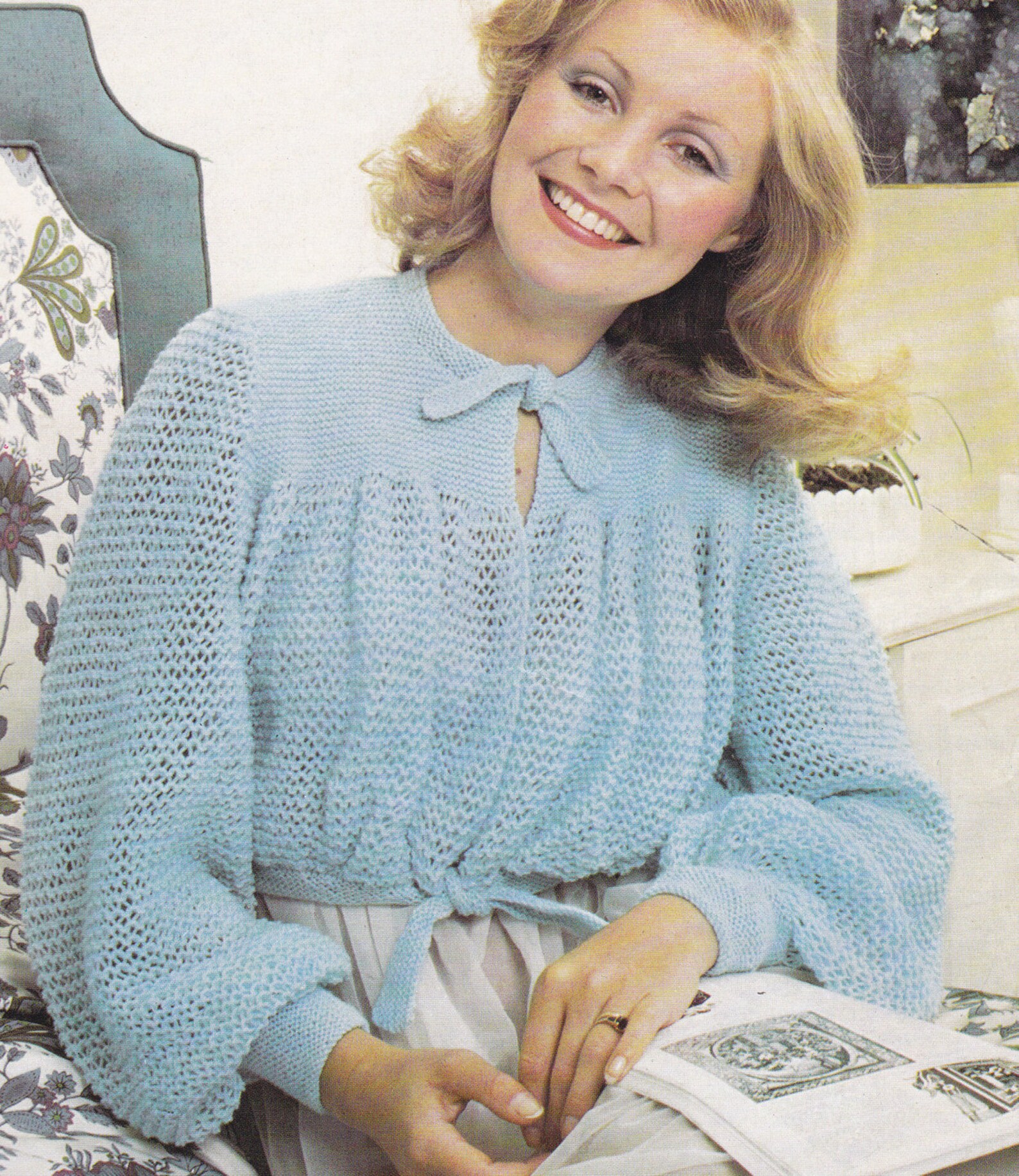 Womens Bed Jacket Knitted Vintage Knitting Pattern Bed Jacket - Etsy