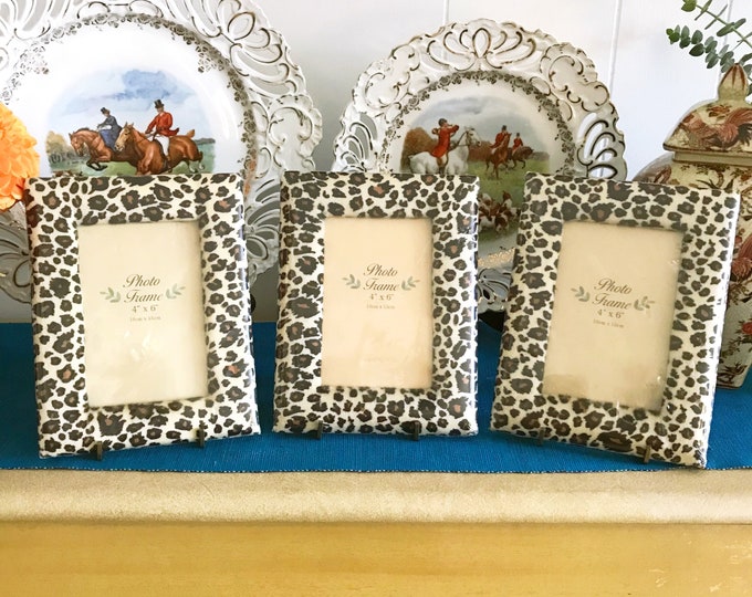 Safari Animal Print Photo Frames, Set of Three 4x6 Photo Holders, Brand ...