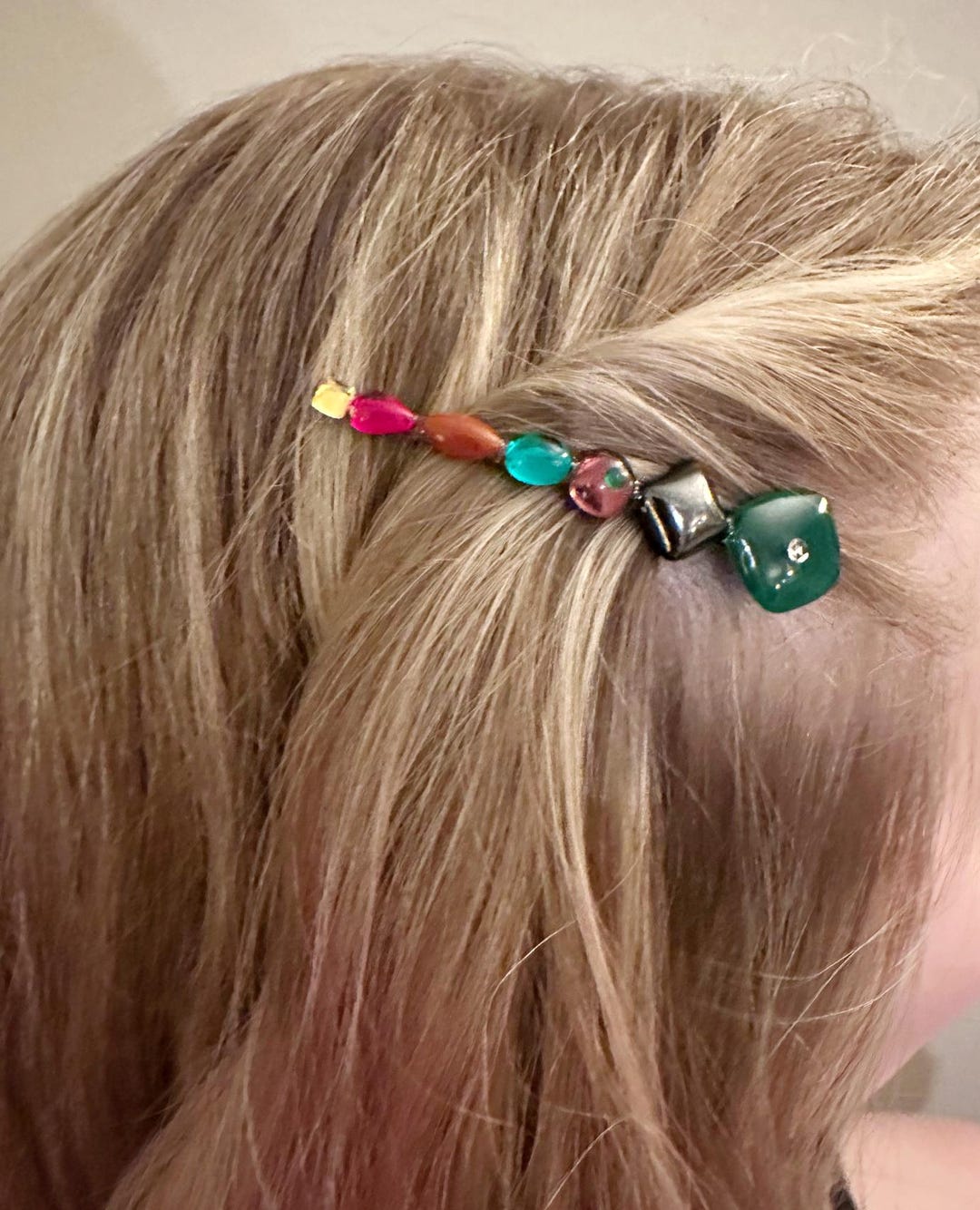 Antique Vintage German Glass Mod Green Bobby Pin - Etsy