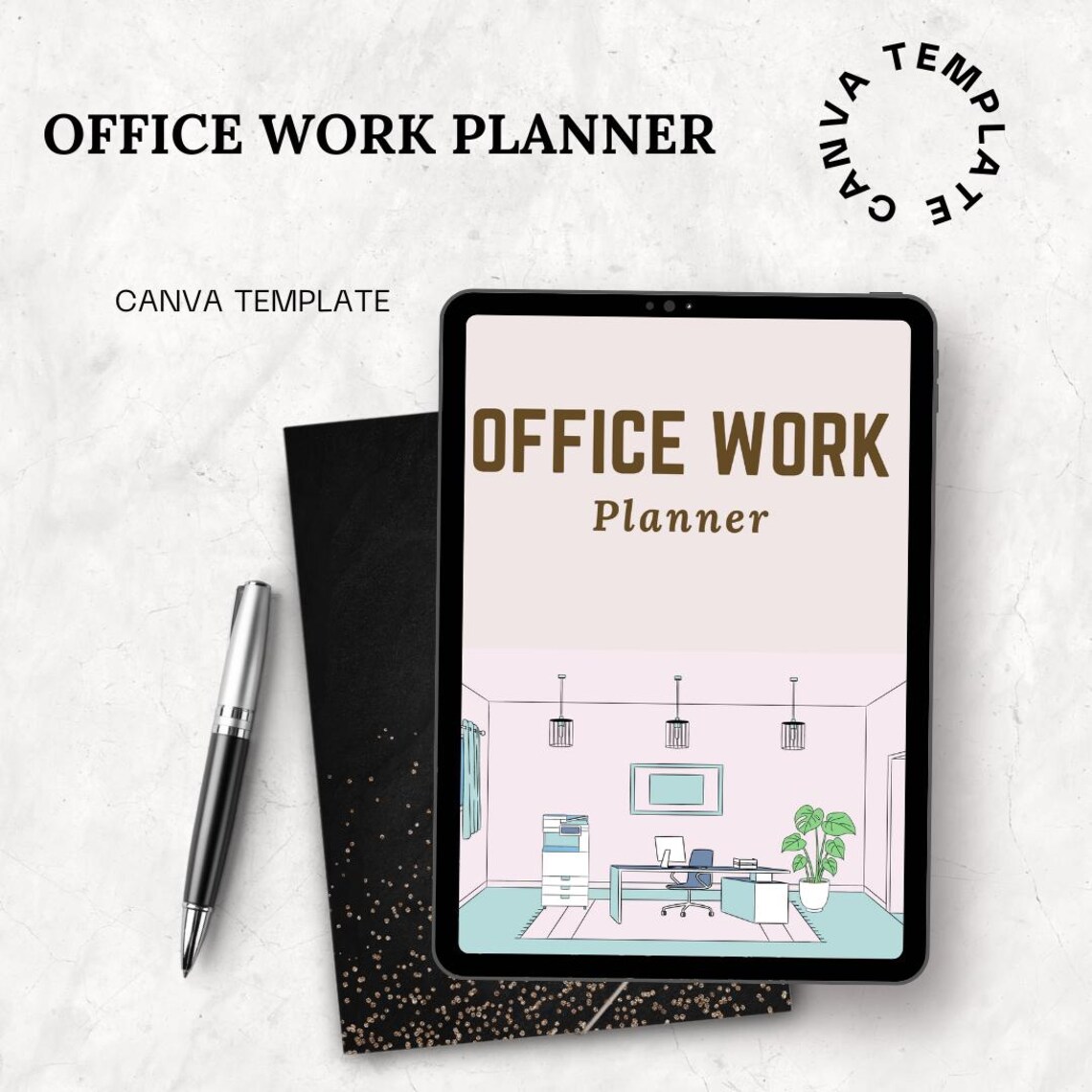 Office Work Planner, Digital Planner, Work Day Organizer, Daily Planner ...