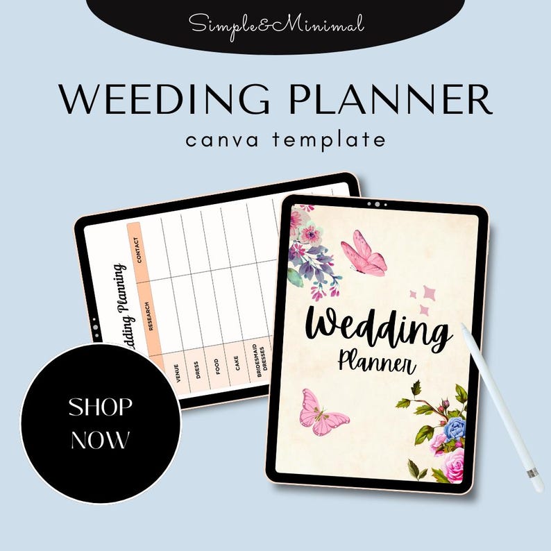 Wedding Planner Printable | Editable Wedding Planner Book Pdf | Canva ...