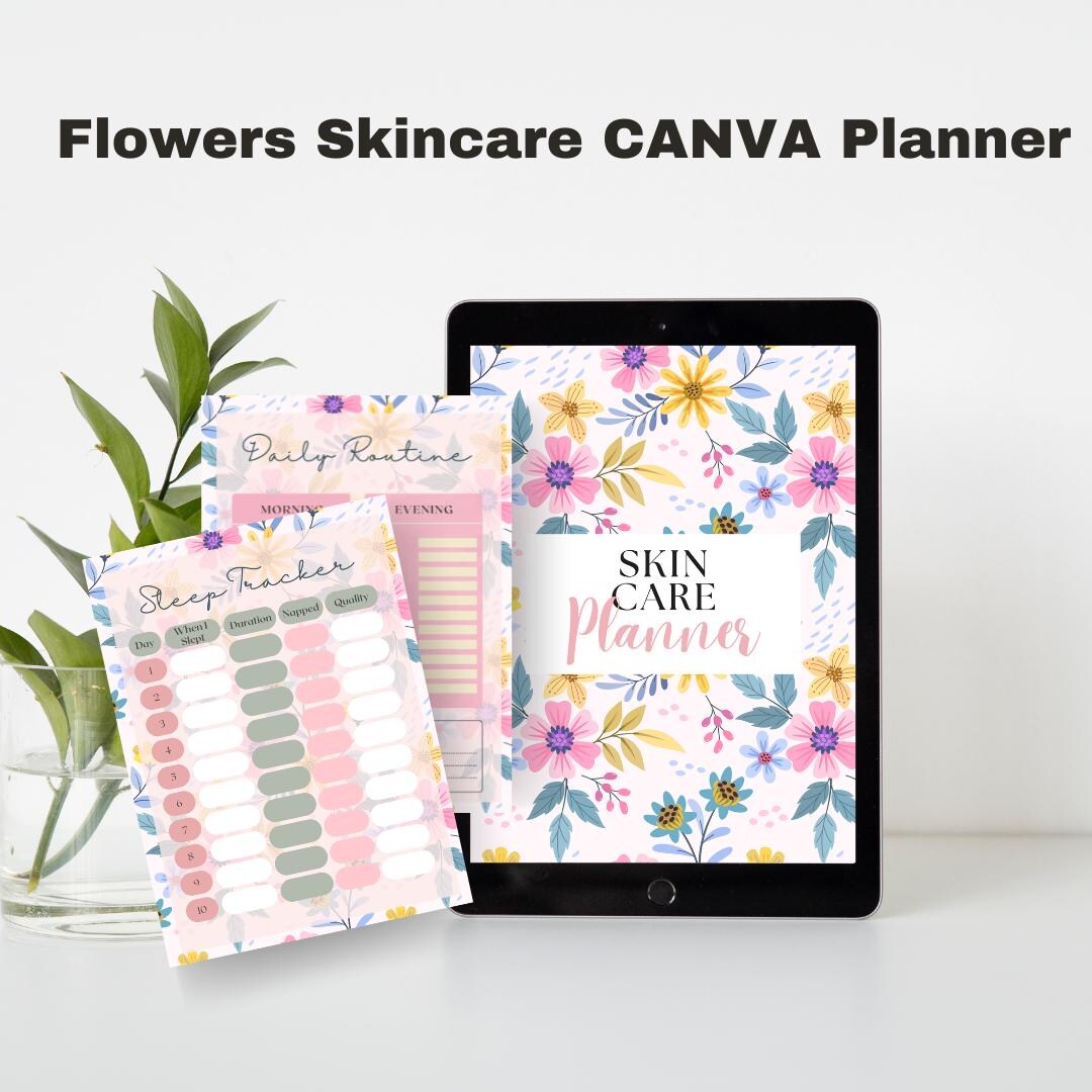 Skincare Planner PLR | Commercial Use |editable Canva Template ...