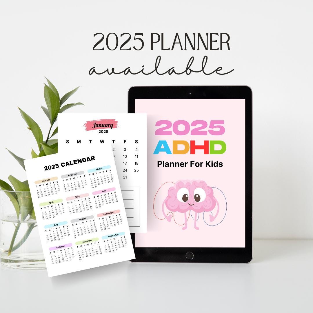 2025 ADHD Planner for Kids Student Planner Kids Planner Printable ...