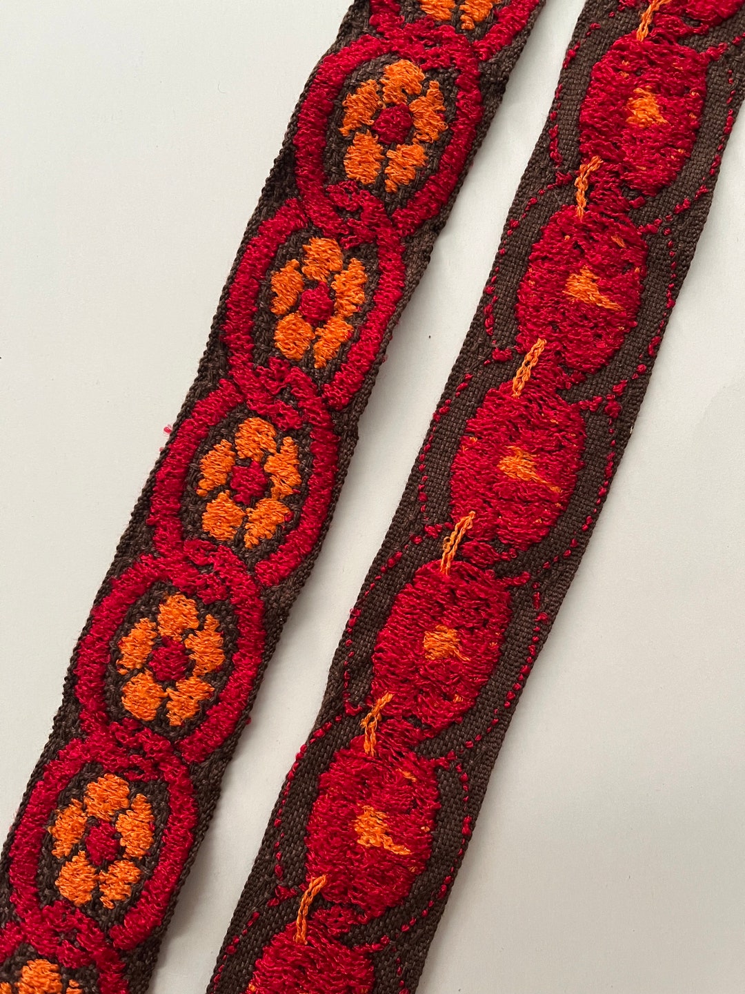 Vintage Swedish Woven Ribbon Trim Textile Band Apple Motif Mid - Etsy