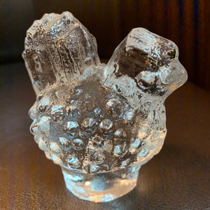 Vtg PUKEBERG Glass CHICKEN Paperweight Figurine Uno Westerberg - Etsy