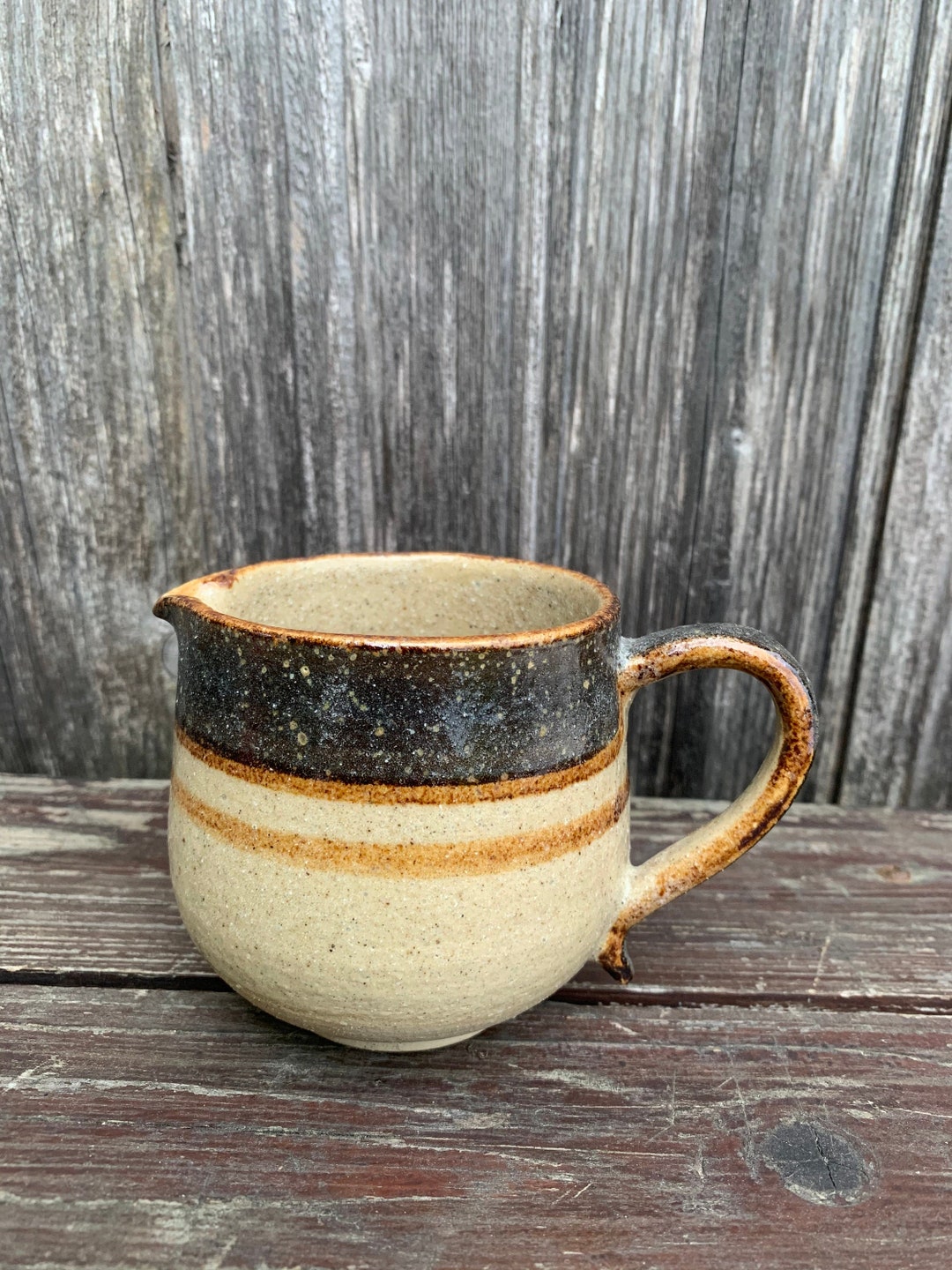 Vintage Studio Pottery Mug Medium Size Zen Style Beige Brown - Etsy