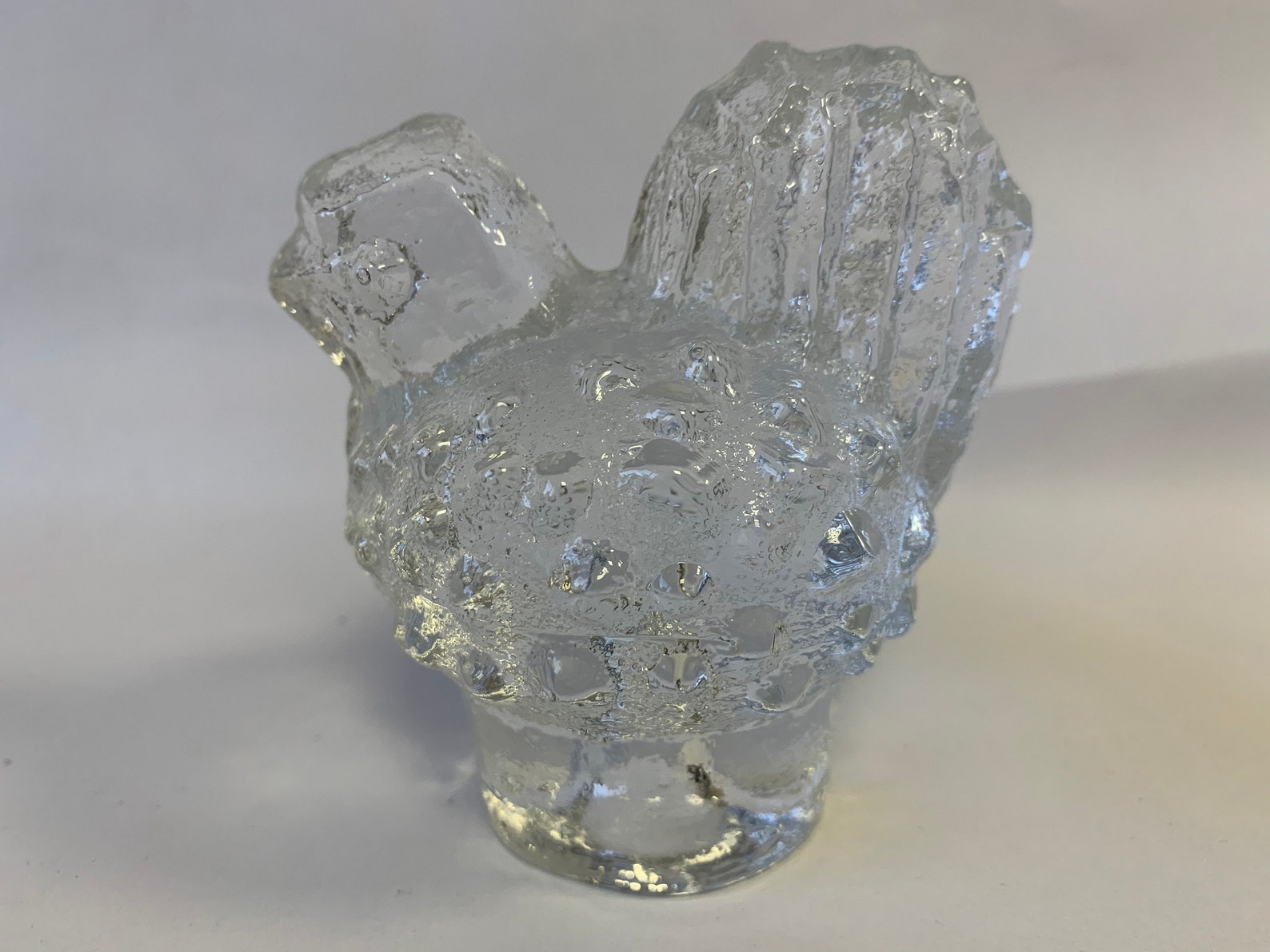 Vtg PUKEBERG Glass CHICKEN Paperweight Figurine Uno Westerberg | Etsy