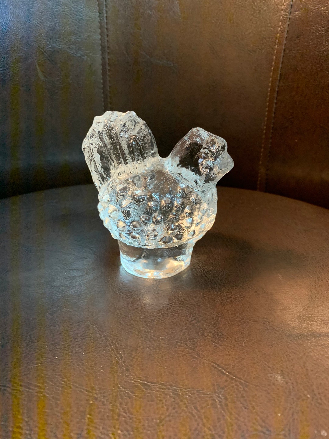 Vtg PUKEBERG Glass CHICKEN Paperweight Figurine Uno Westerberg - Etsy