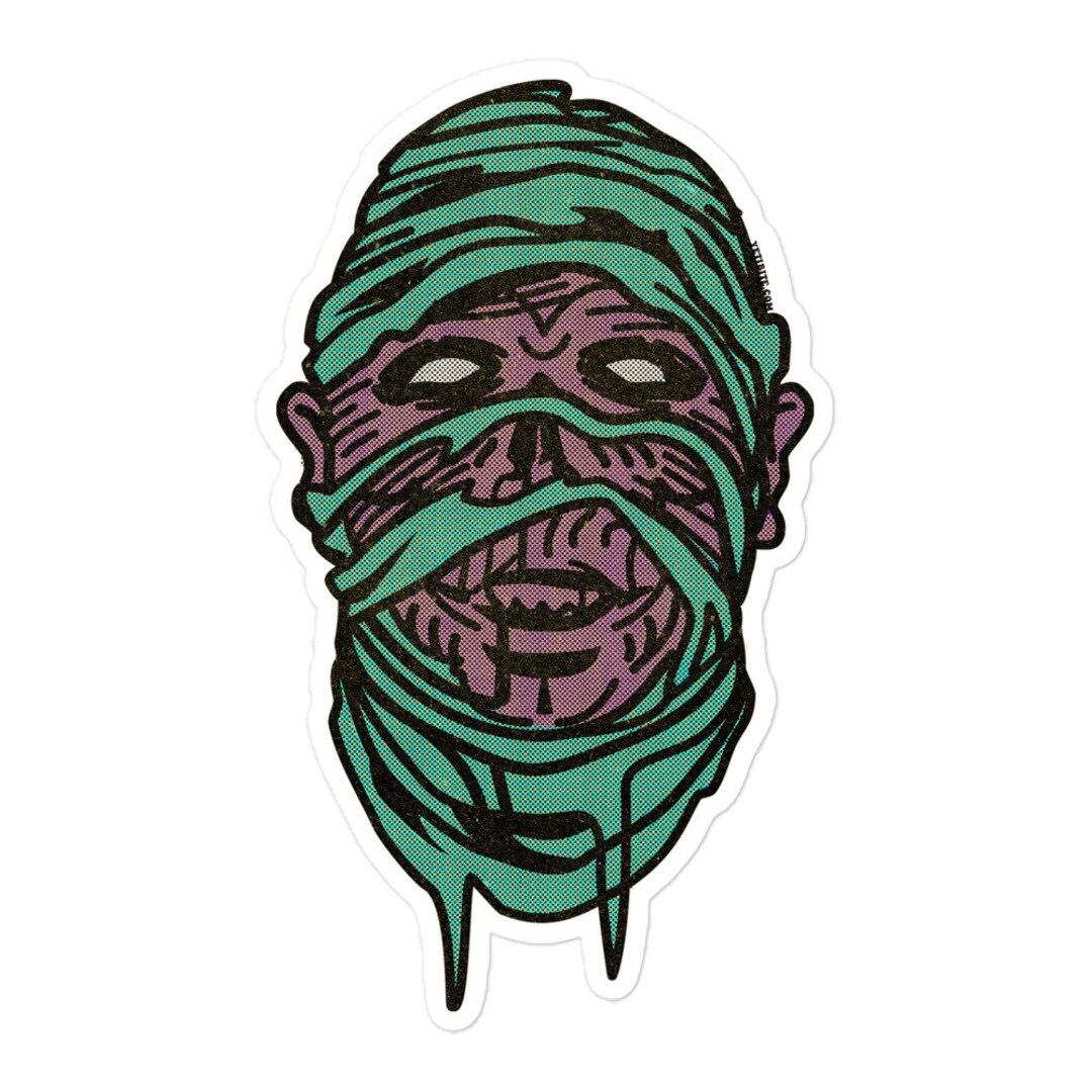 Large Mummy Monster Sticker | Halloween Horror Sticker | Laptop Sticker ...