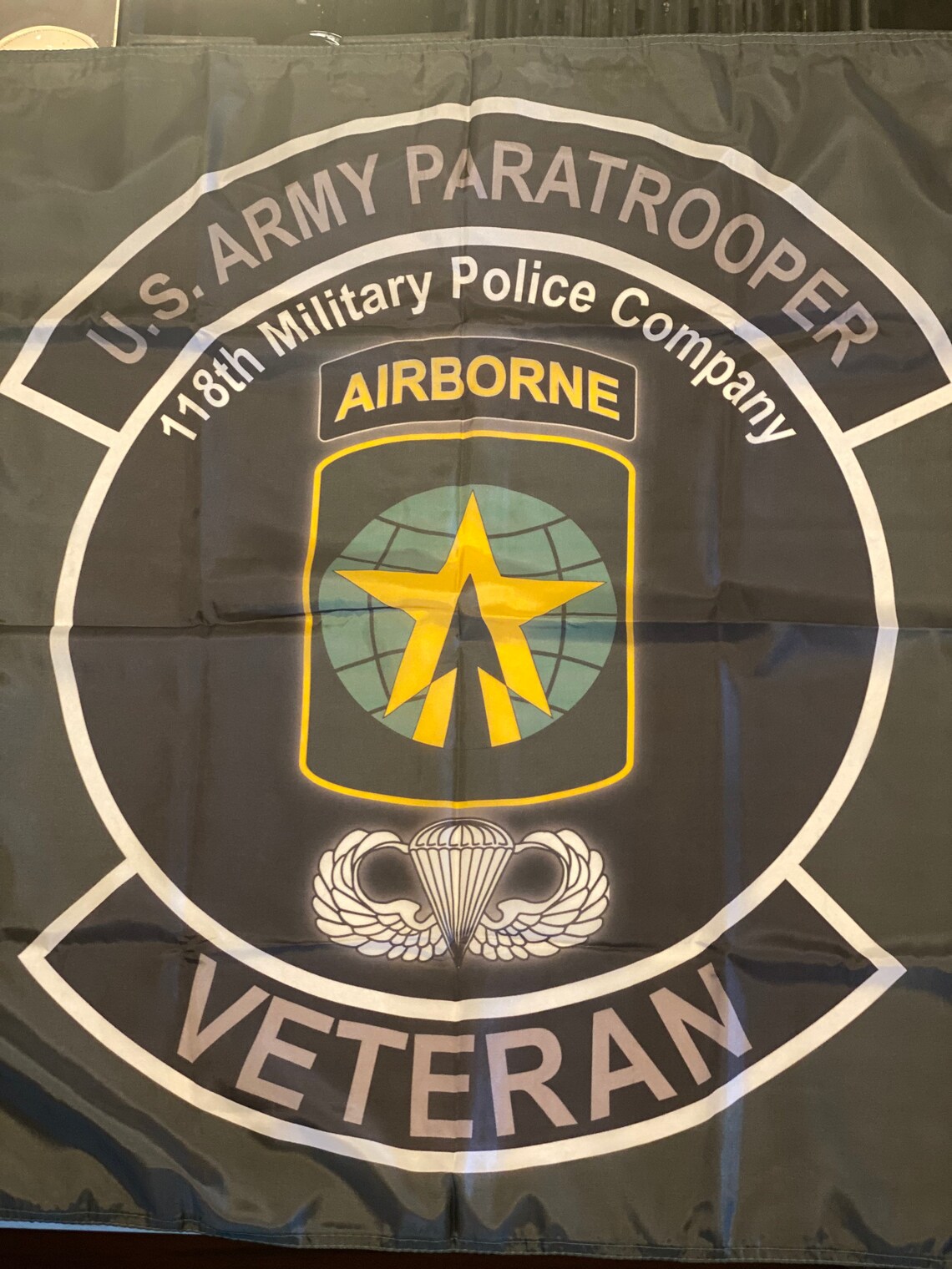 118th Military Police Company Veteran Paratrooper Flag - Etsy UK