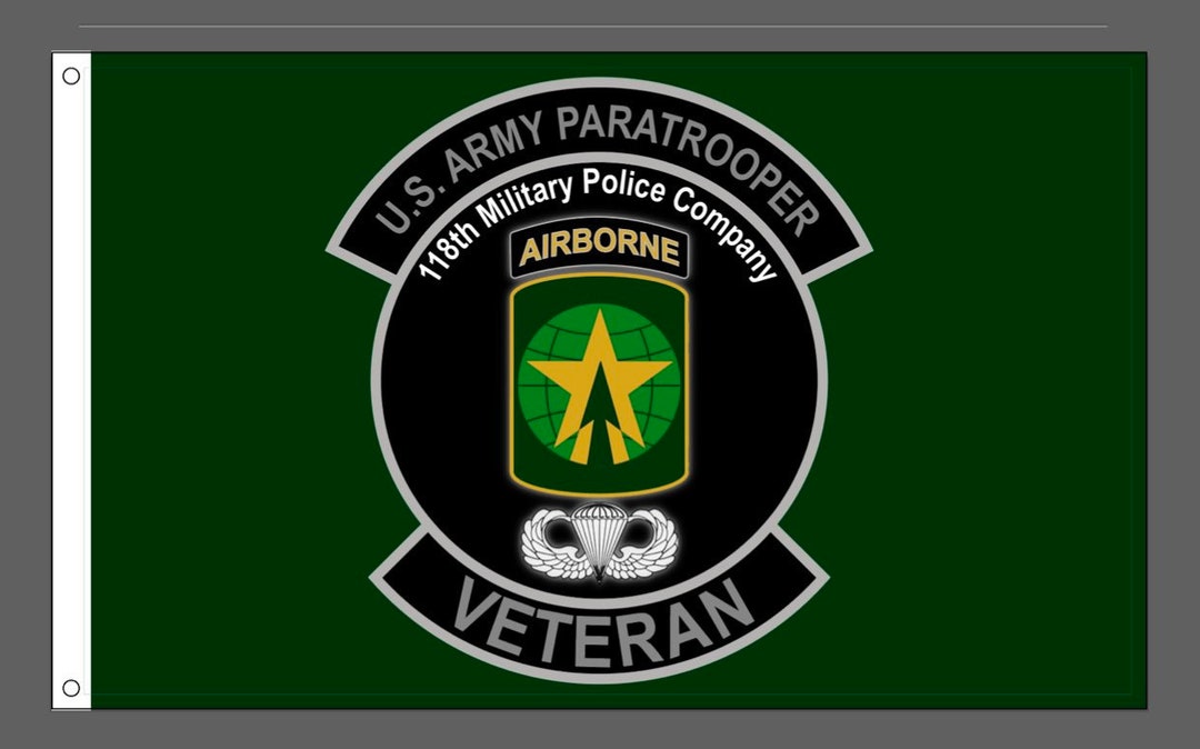 118th Military Police Company Veteran Paratrooper Flag - Etsy