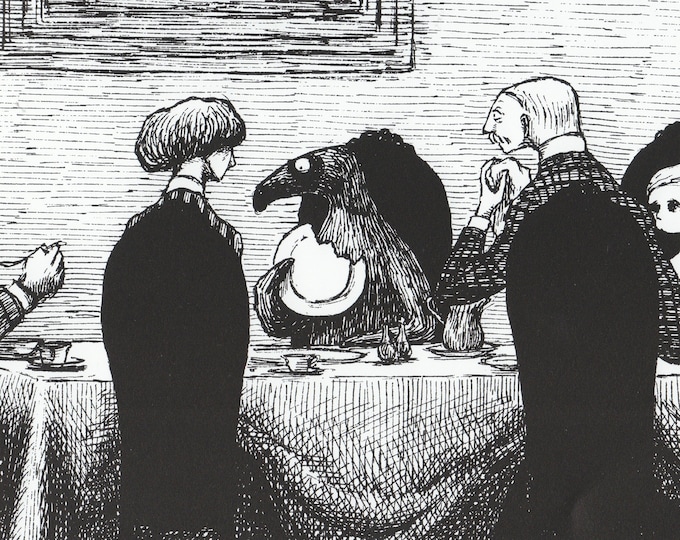 Edward Gorey Poster the Doubtful Guest Vintage Edward Gorey Collectible ...