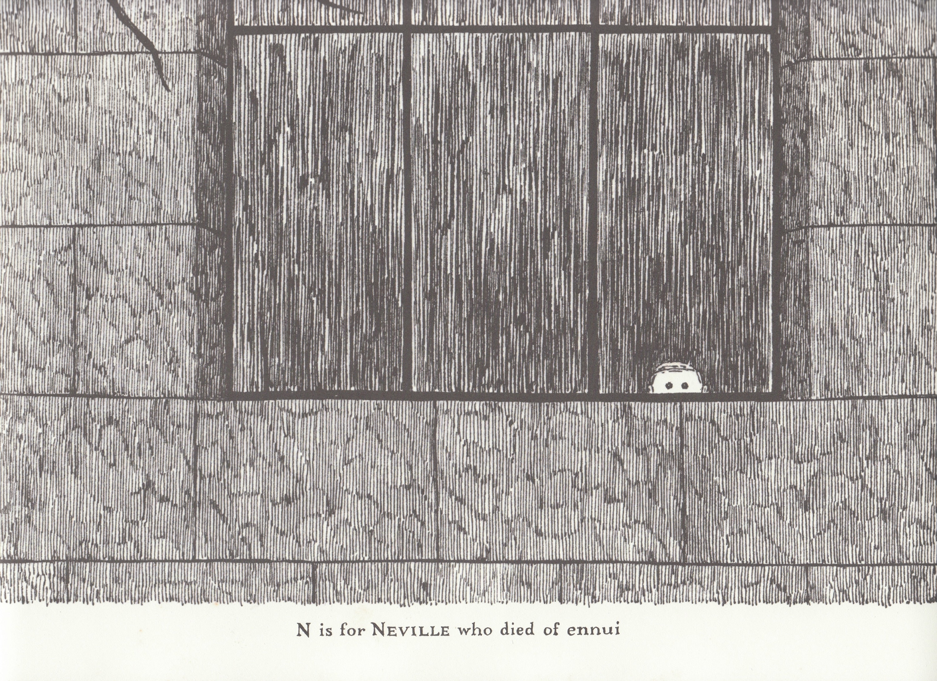 Edward Gorey Poster Gothic Edward Gorey Goth Decor N is for Neville ...