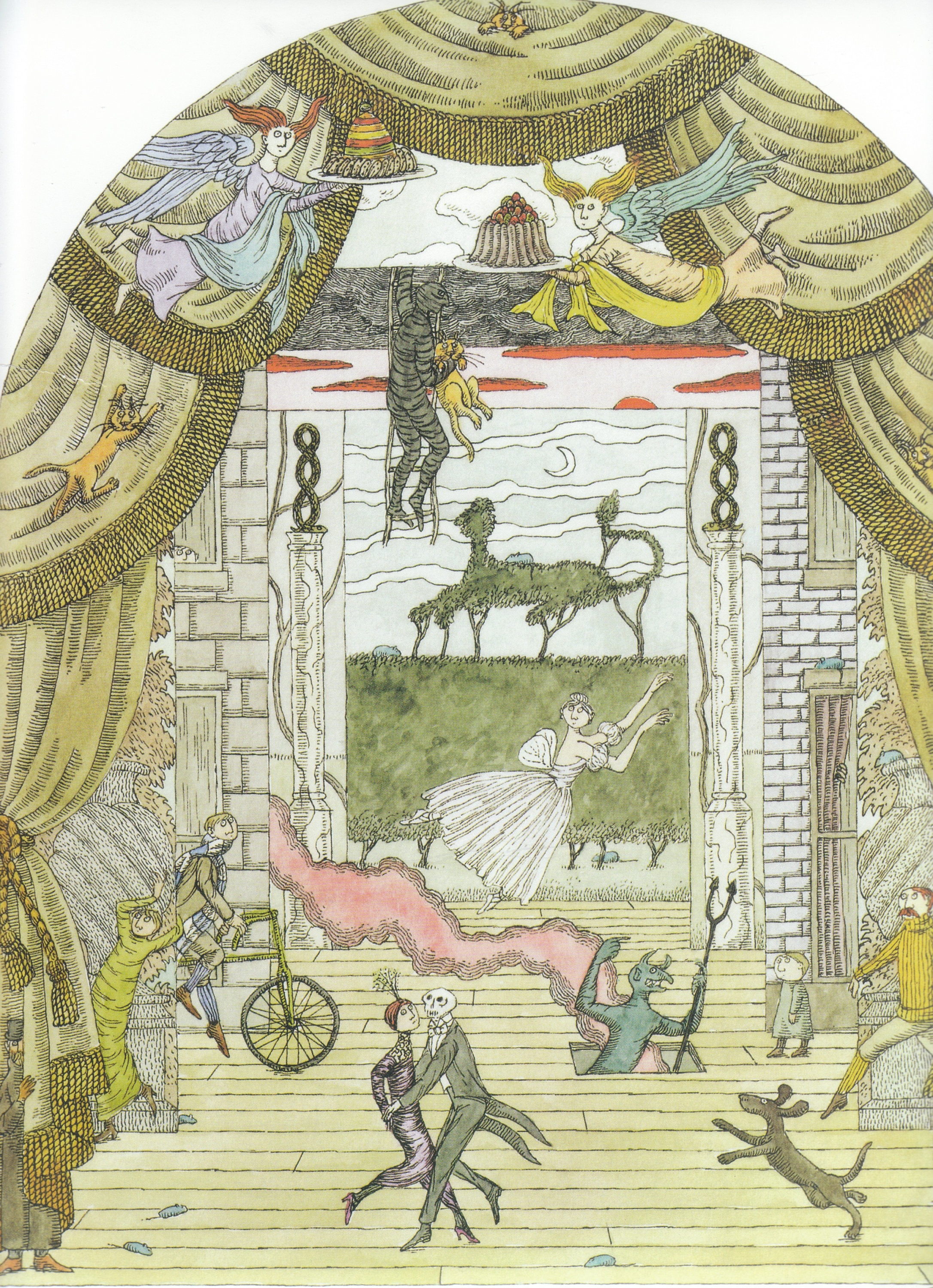 Edward Gorey Poster Stage Scene Vintage Edward Gorey Collectible Poster ...