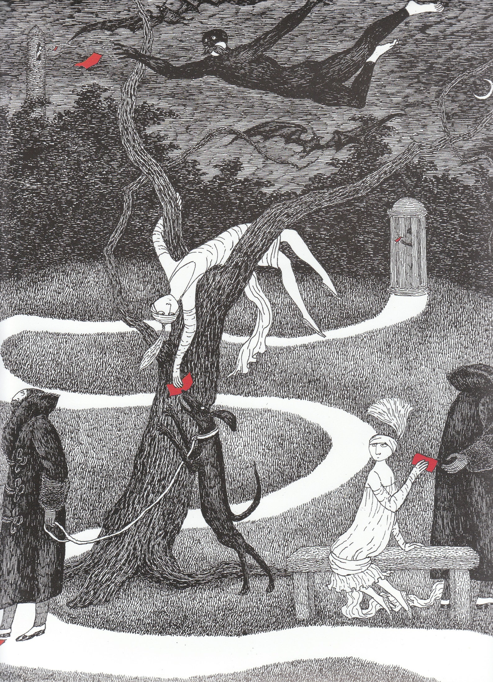Edward Gorey Poster Untitled Drawing Passing Letters Vintage Edward ...