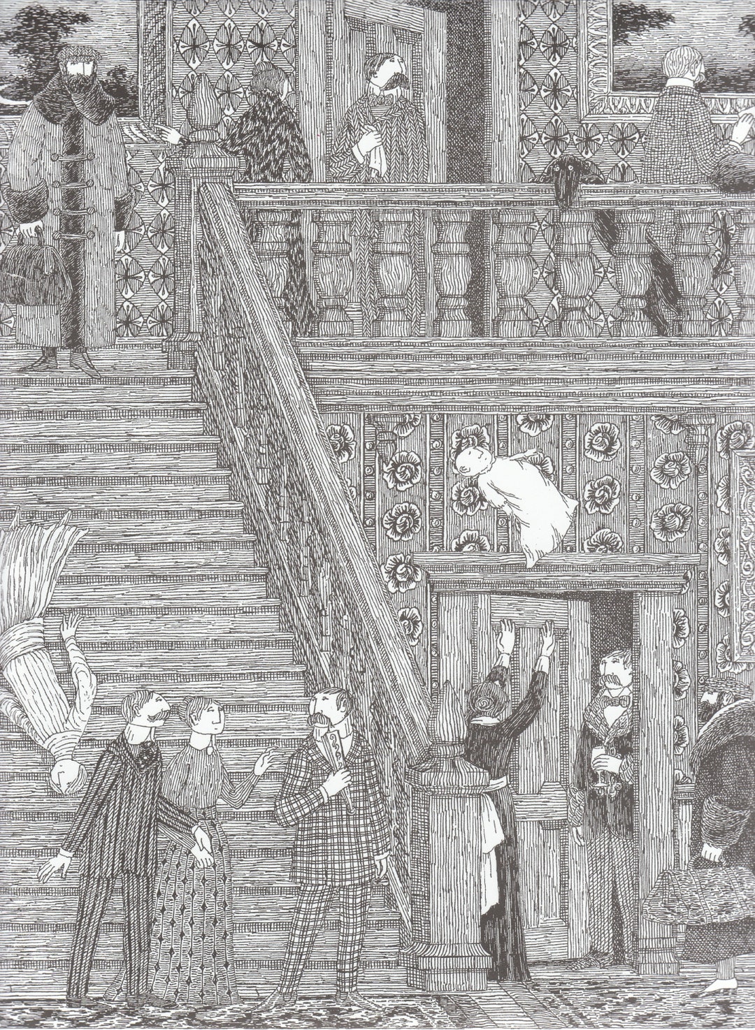 Edward Gorey Poster Baby Toss Vintage Edward Gorey Collectible Poster ...