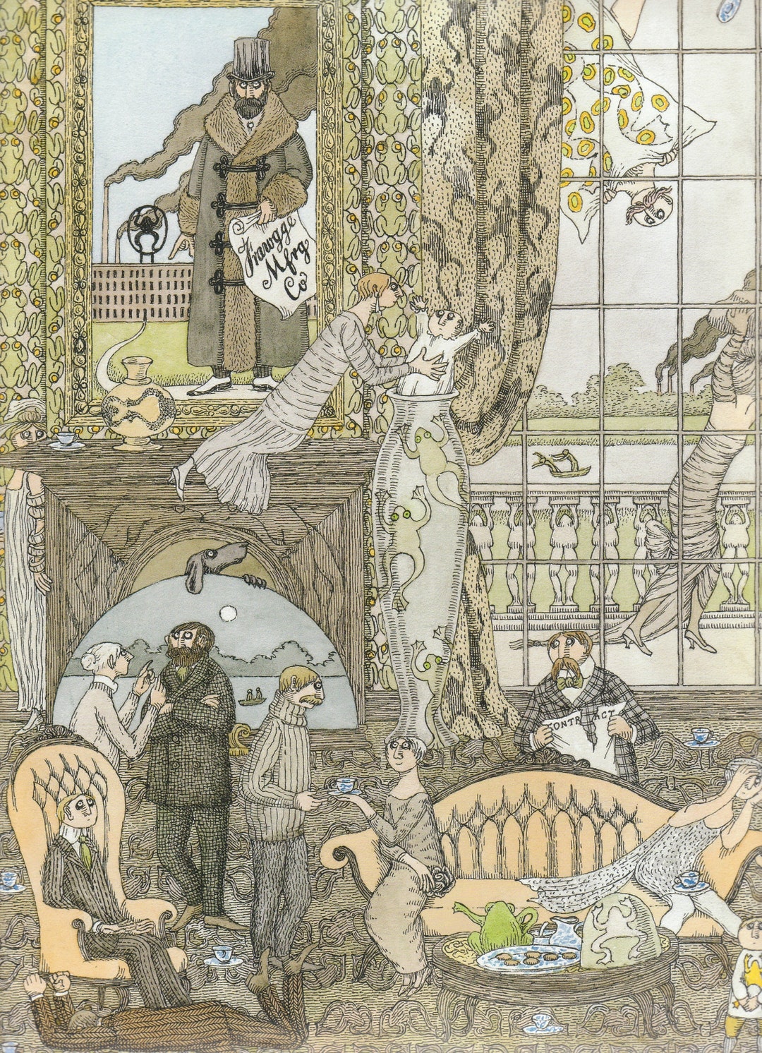 Edward Gorey Poster Frawgge Mfrg Co. Vintage Edward Gorey Collectible ...