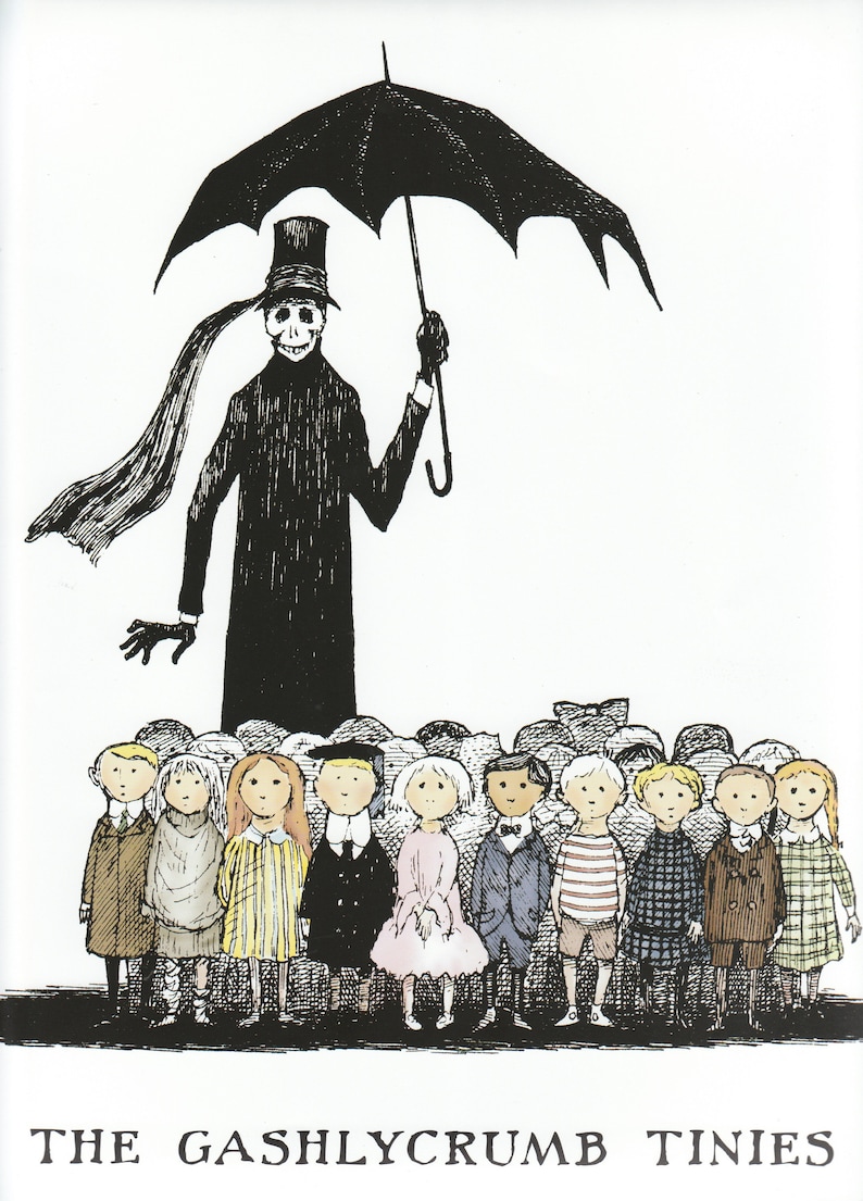 Edward Gorey Poster Cover Illustration for the Gashlycrumb Tines Edward ...