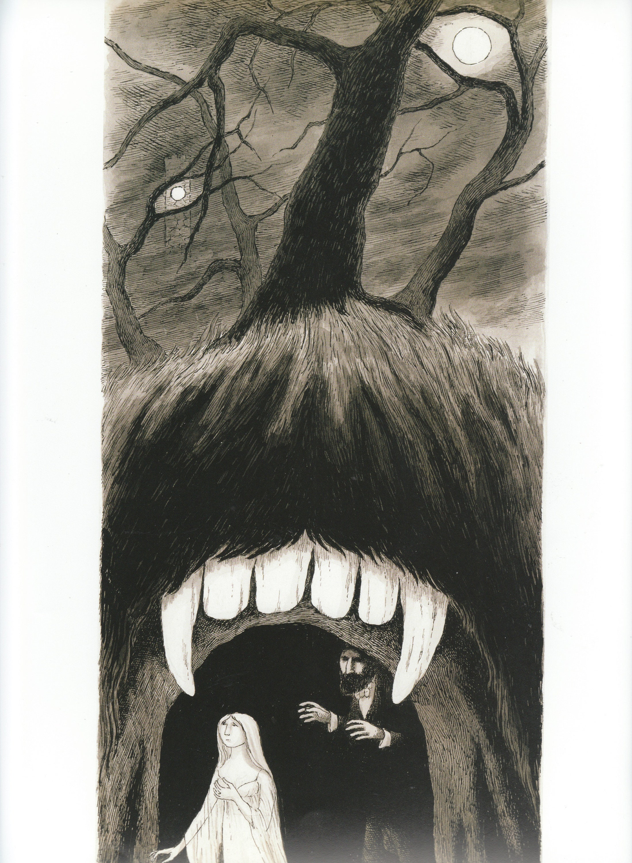 Edward Gorey Poster Dracula and Lucy Vintage Edward Gorey Collectible ...