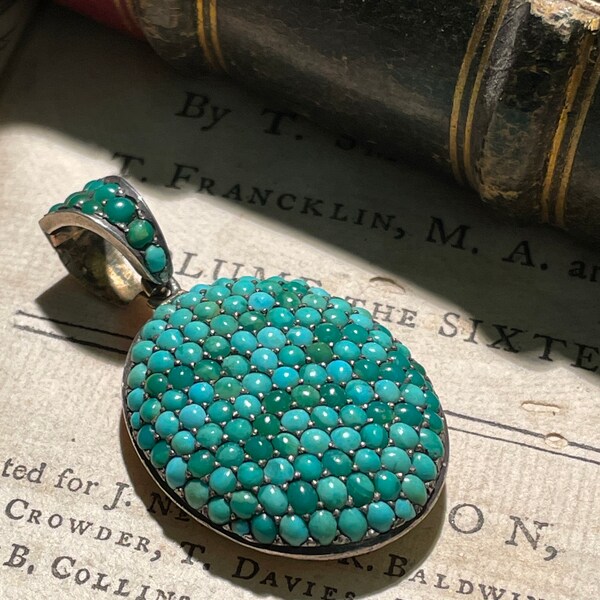 Antique Turquoise Pendant - Etsy